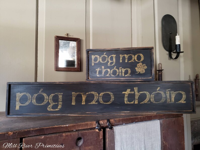 Póg Mo Thóin Celtic Irish Wooden Sign Custom Personalized - Etsy