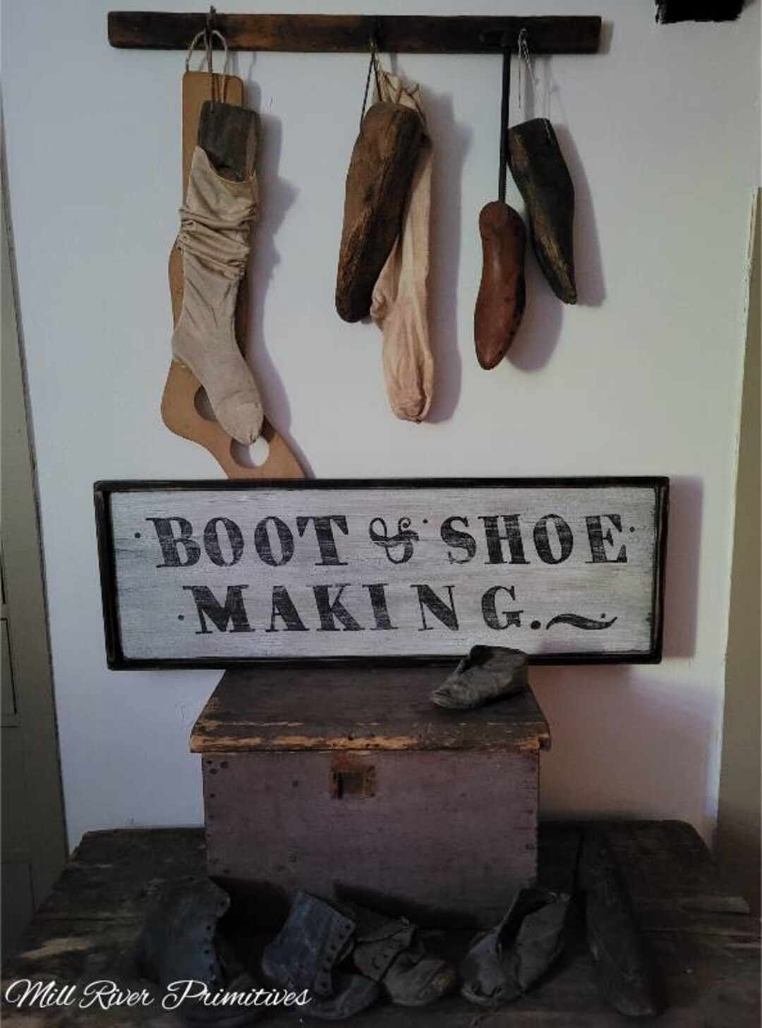Aged Primitive Early Looking Large BOOT & SHOE MAKING Wood - Etsy