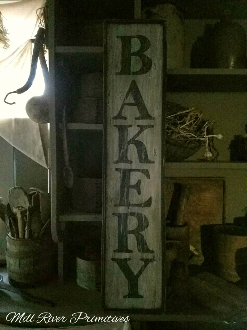 Early Looking Vertical Antique Primitive BAKERY Wooden Sign | Etsy