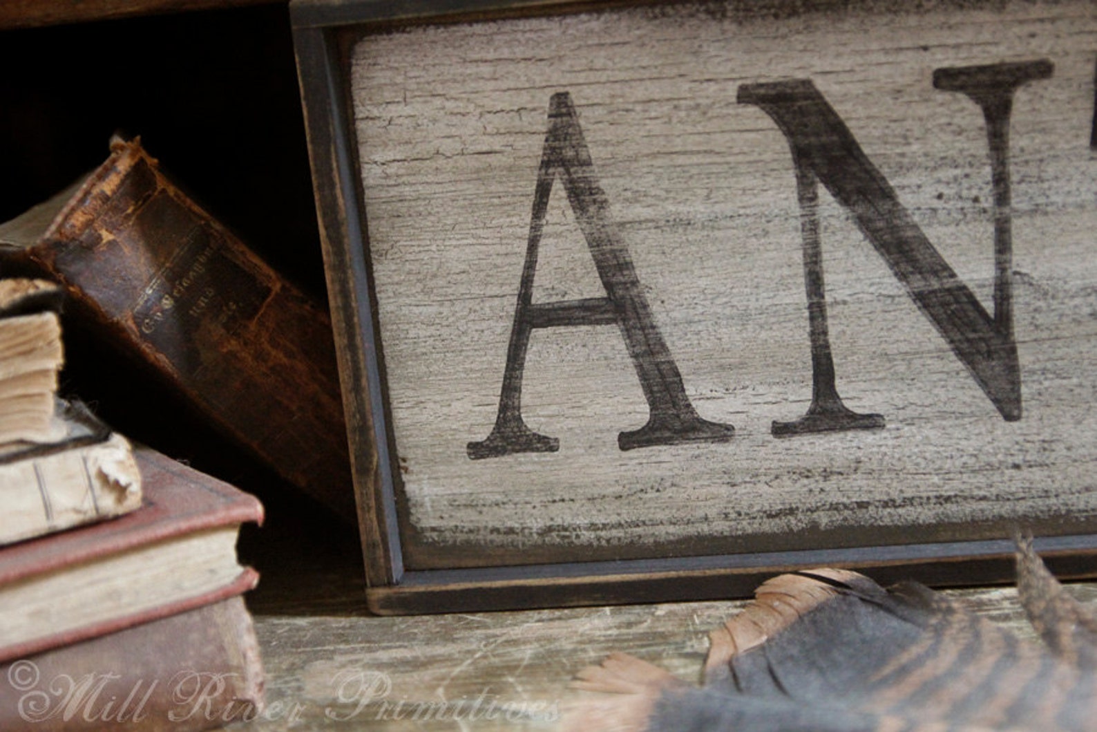 Aged Primitive Early Looking ANTIQUES Wood Sign - Etsy
