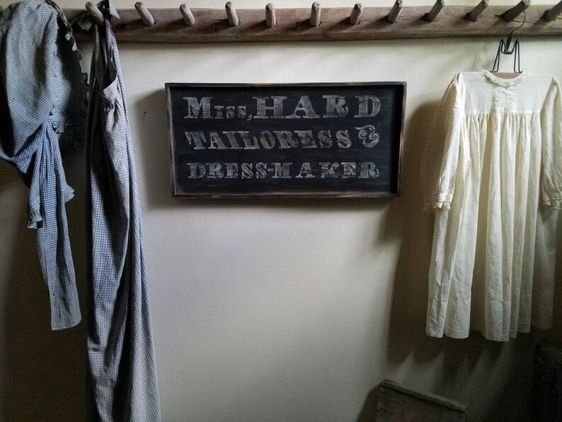 Early Looking Antique Primitive Dress Maker Sign Custom | Etsy