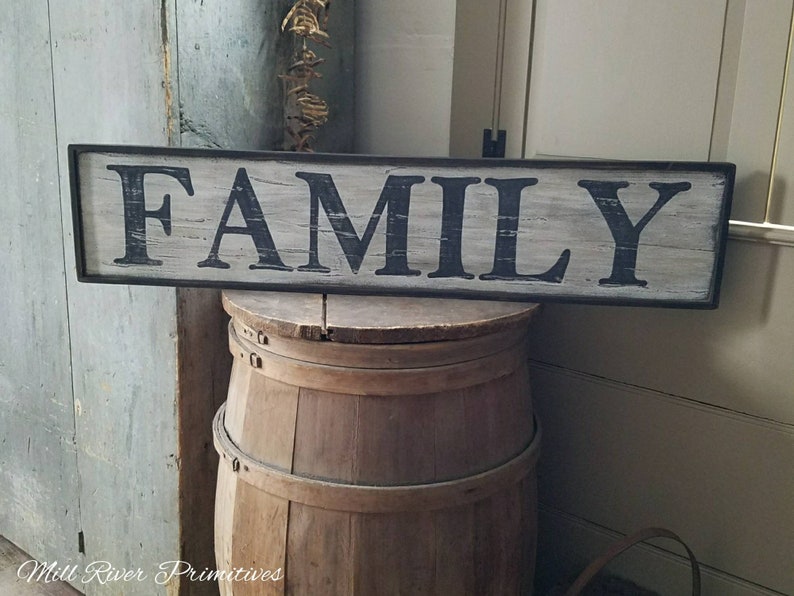 Early Looking Antique Primitive Family Wooden Sign - Etsy