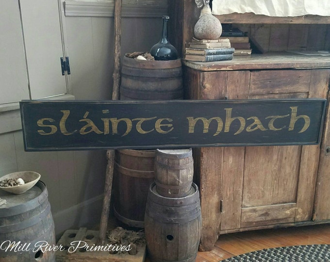 Slàinte Mhath ~ Good Health ~ Cheers ~ Celtic Irish Wooden Sign Custom ...
