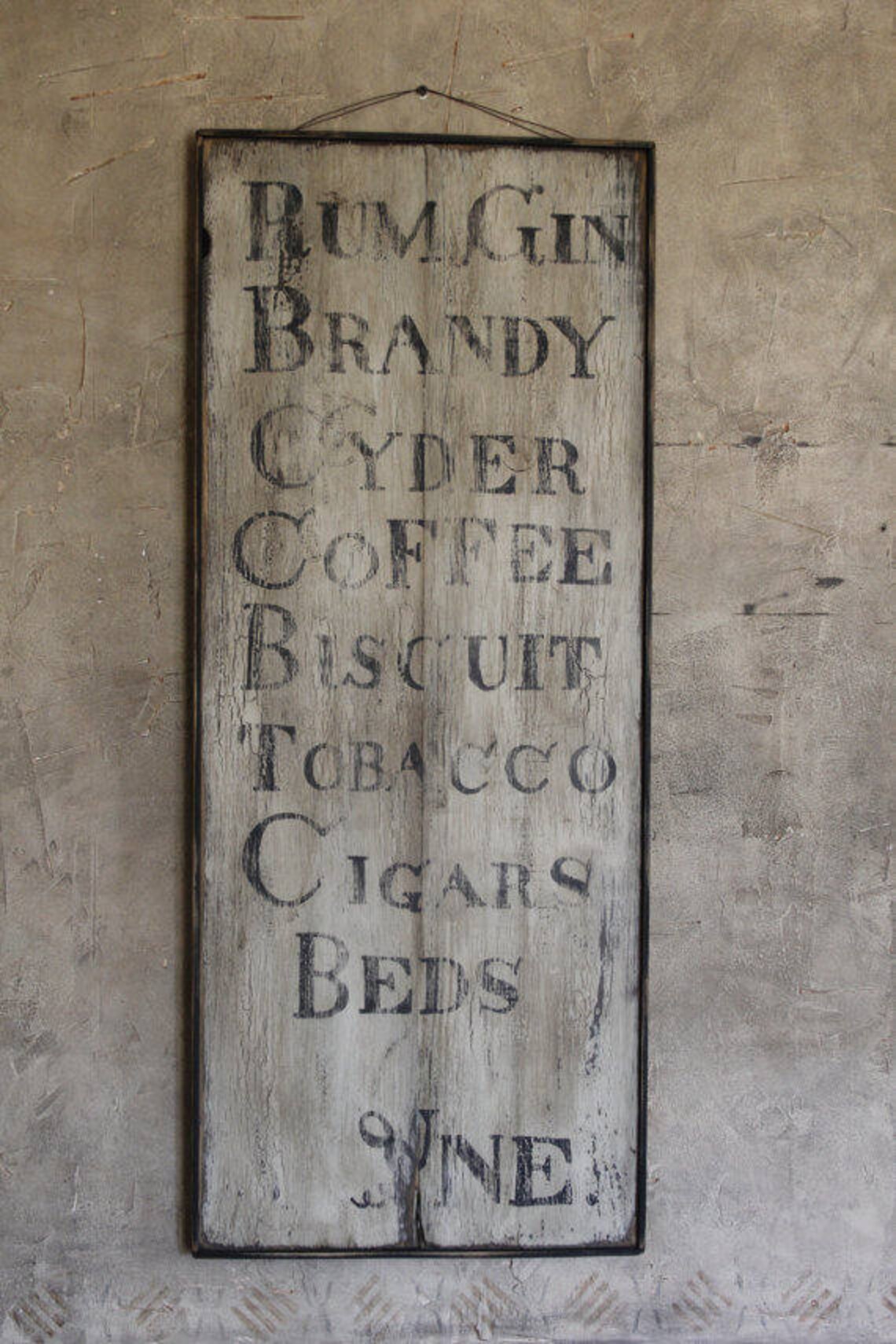 Large Hand Painted 18th C Colonial Tavern Menu Wooden Sign - Etsy
