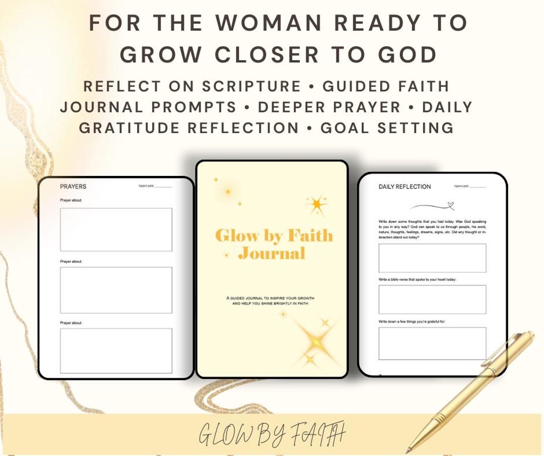 Digital Christian Faith Journal: Prayer Section, Daily Prompts ...