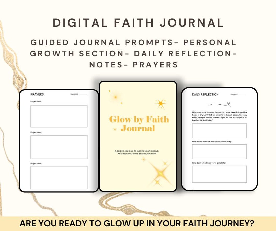 Digital Faith Journal: Prayer, Reflection, & Bible Notes (PDF) - Etsy