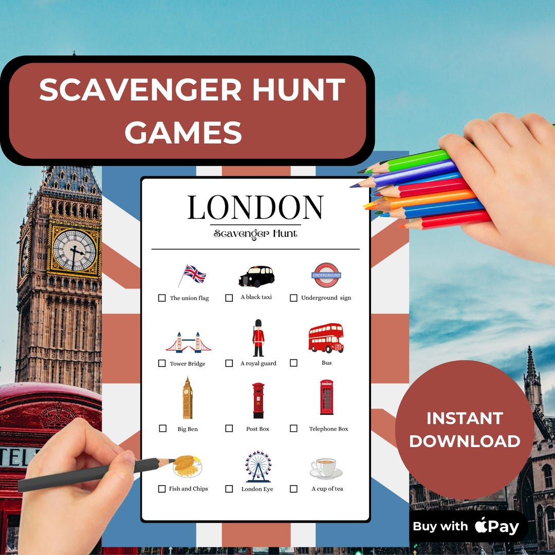 Scavenger Hunt London | Treasure Hunt London Game for Kids and Adults ...