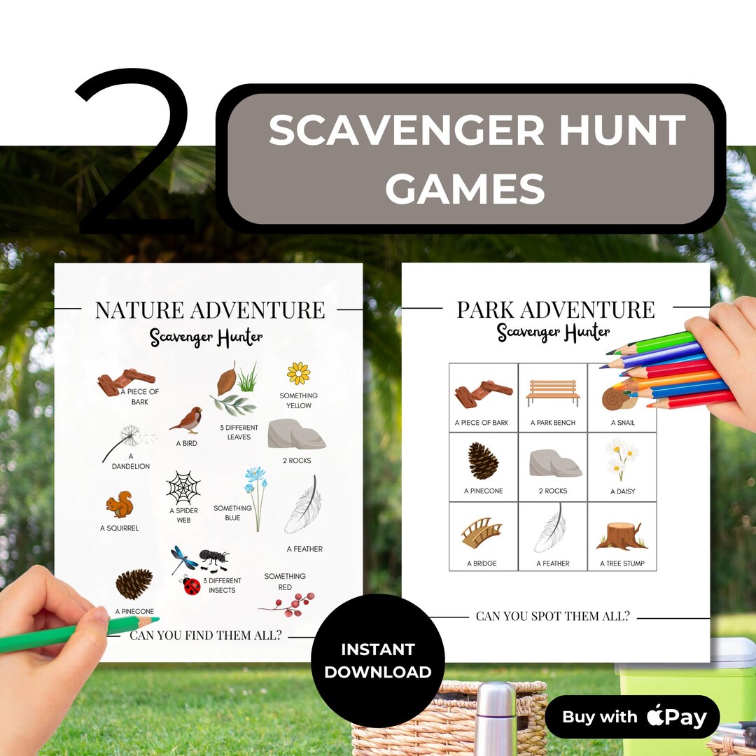 Printable Kids Game - Scavenger Hunt - Learning Activity for Kids ...