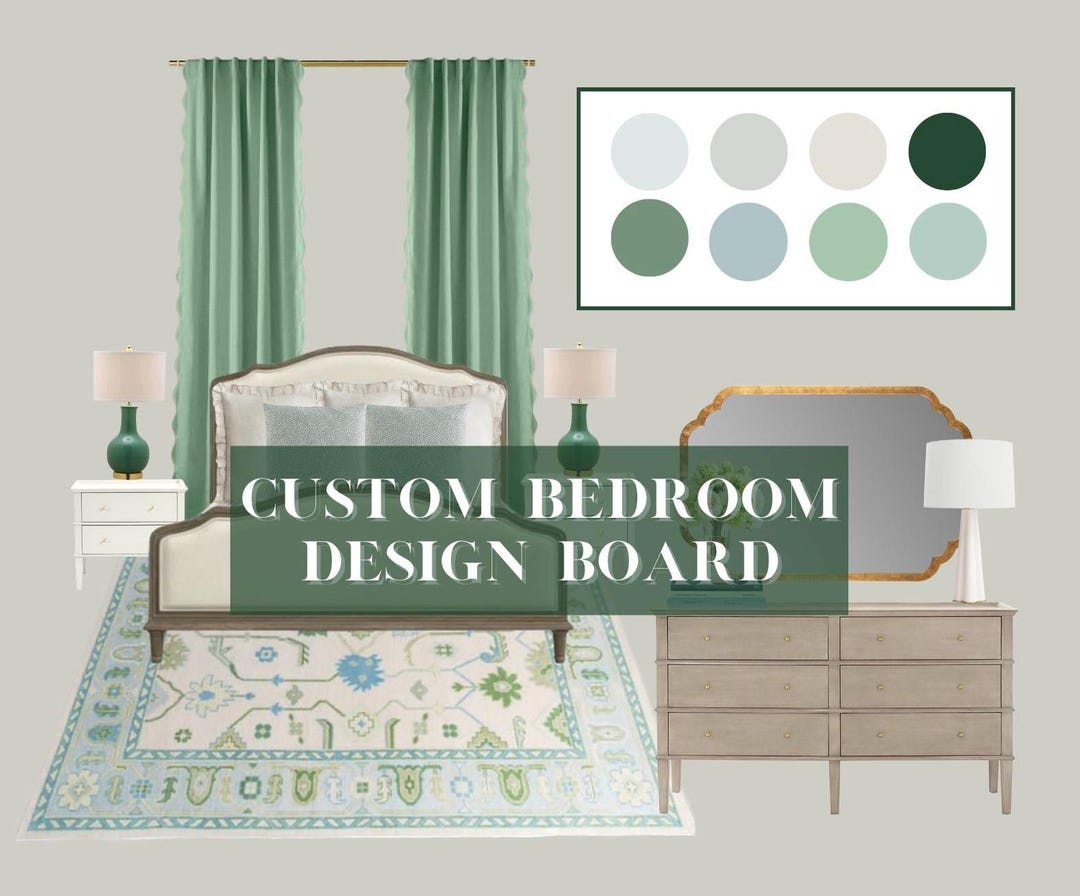 Custom Bedroom Design Board | Bedroom Mood Board | Design Board With ...
