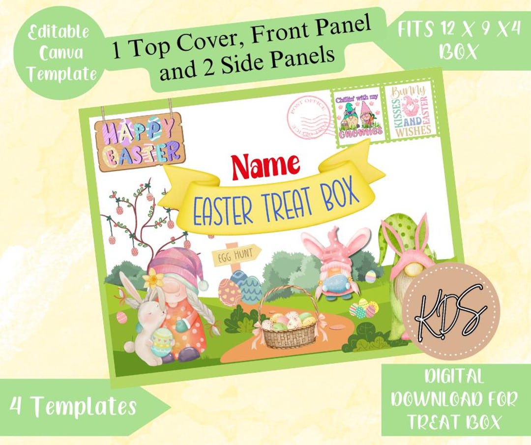 Editable Easter Treat Box Labels, Personalized Easter Gift Box Labels ...