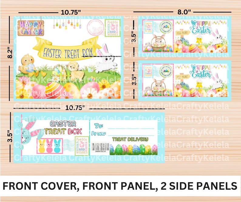Editable Easter Treat Box Labels, Personalized Easter Gift Box, Rabbit ...