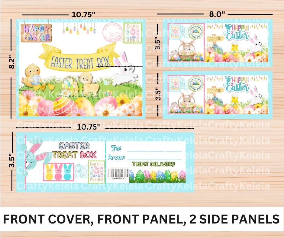 Editable Easter Treat Box Labels, Personalized Easter Gift Box, Rabbit ...