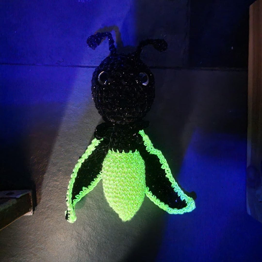Glow in the Dark Firefly, Crochet Firefly, Firefly Plushy, Knitted ...