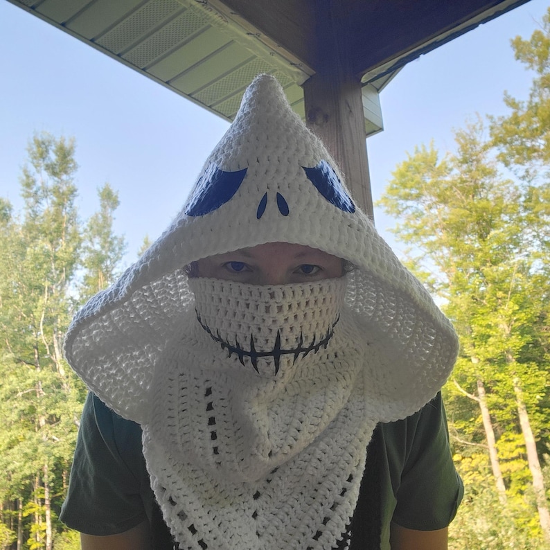 Crochet Hooded Scarf Pattern, Jack Skellington Character Design ...