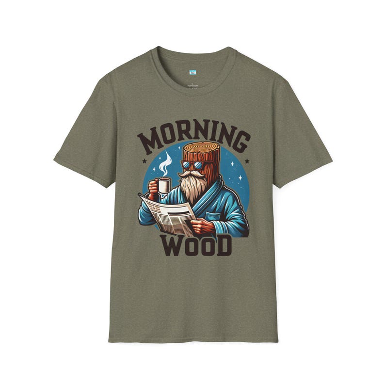 Morning Wood Funny Shirt, Coffee Humor T-shirt, Lumberjack Pun Tee ...