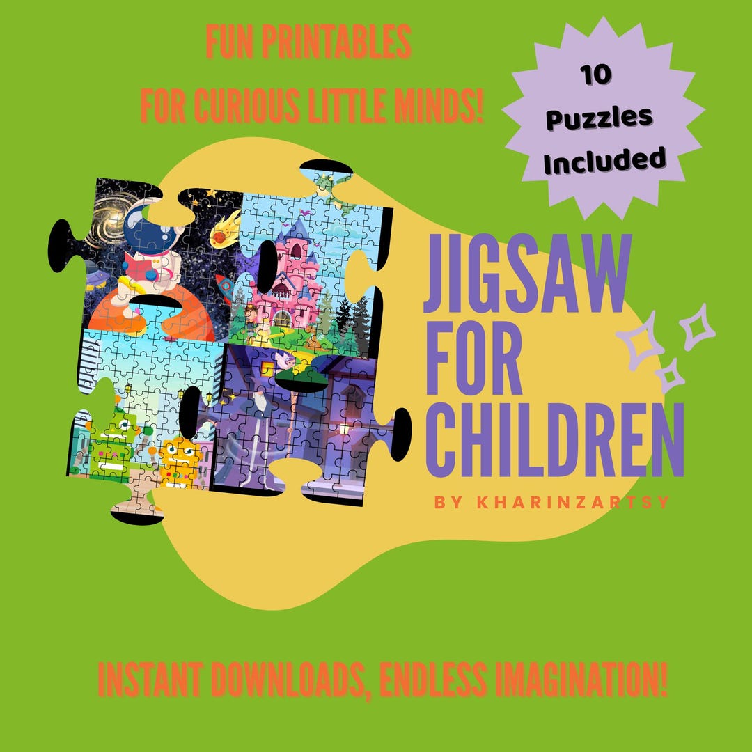 Printable Jigsaw Puzzles & Activities for Creative Kids — Instant Fun ...