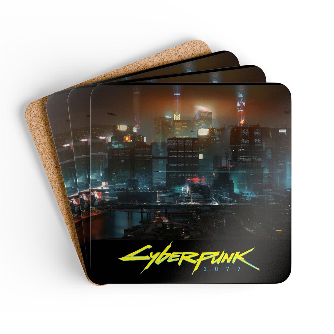 Cyberpunk Night City Corkscrew Coaster Futuristic Sci-fi Barware - Etsy