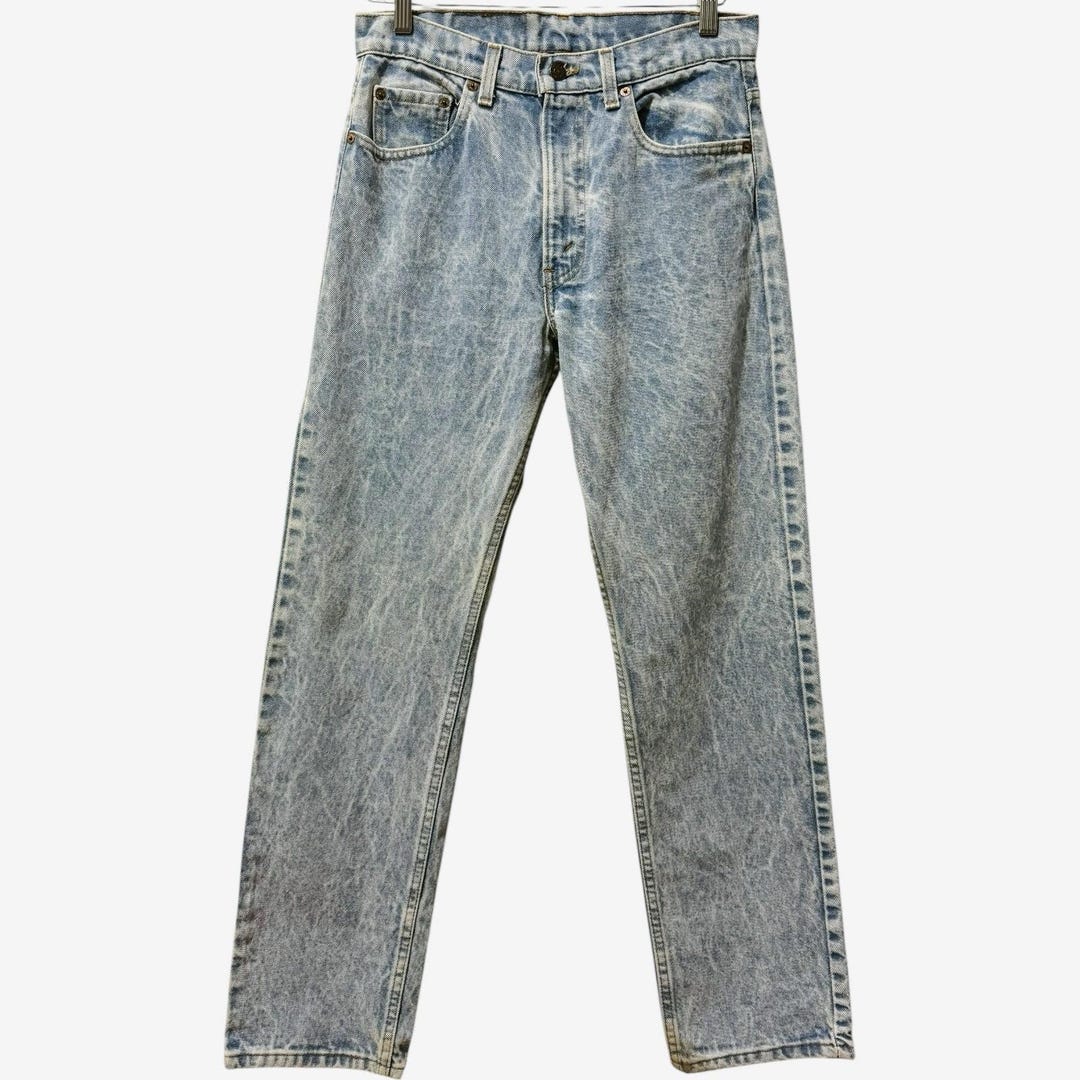 VTG 80's Levi's 505 Acid Stone Wash Blue Jeans USA Classic Straight Leg ...