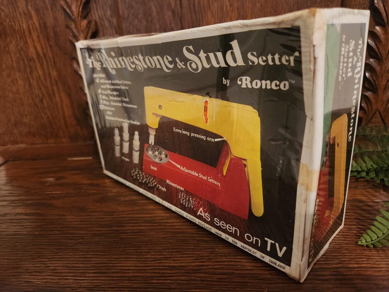 Vintage 1970s Ronco Rhinestone and Stud Setter New in Box - Etsy