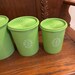 Vintage Green Tupperware Canister Set of 4 - Etsy