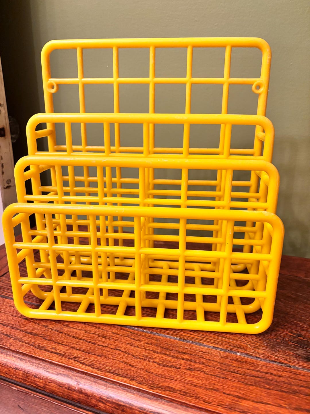 Yaffa Vintage Plastic Organizer Grid Square Geometric 80s 90s Design ...