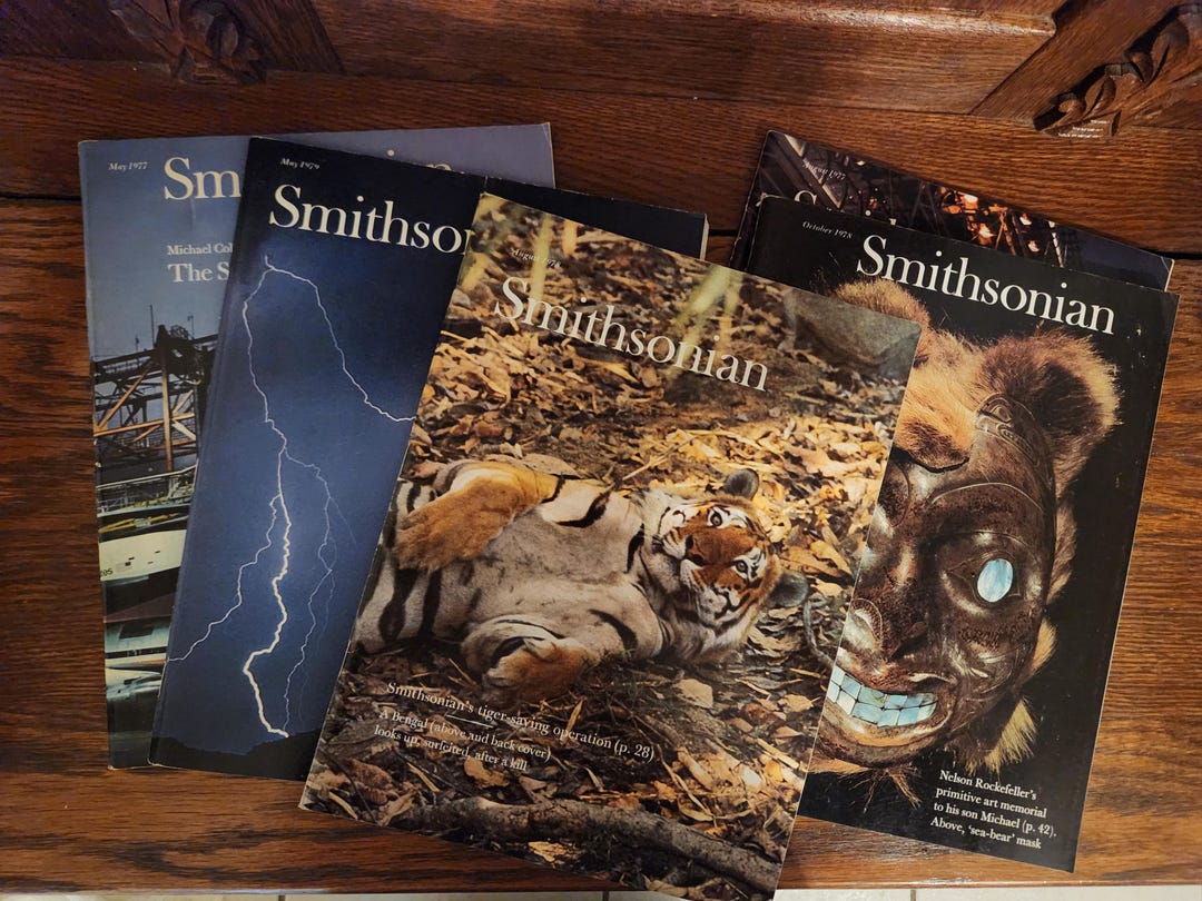Vintage 1970s Smithsonian Magazines Lot of 5- May 1977, August 1977 ...