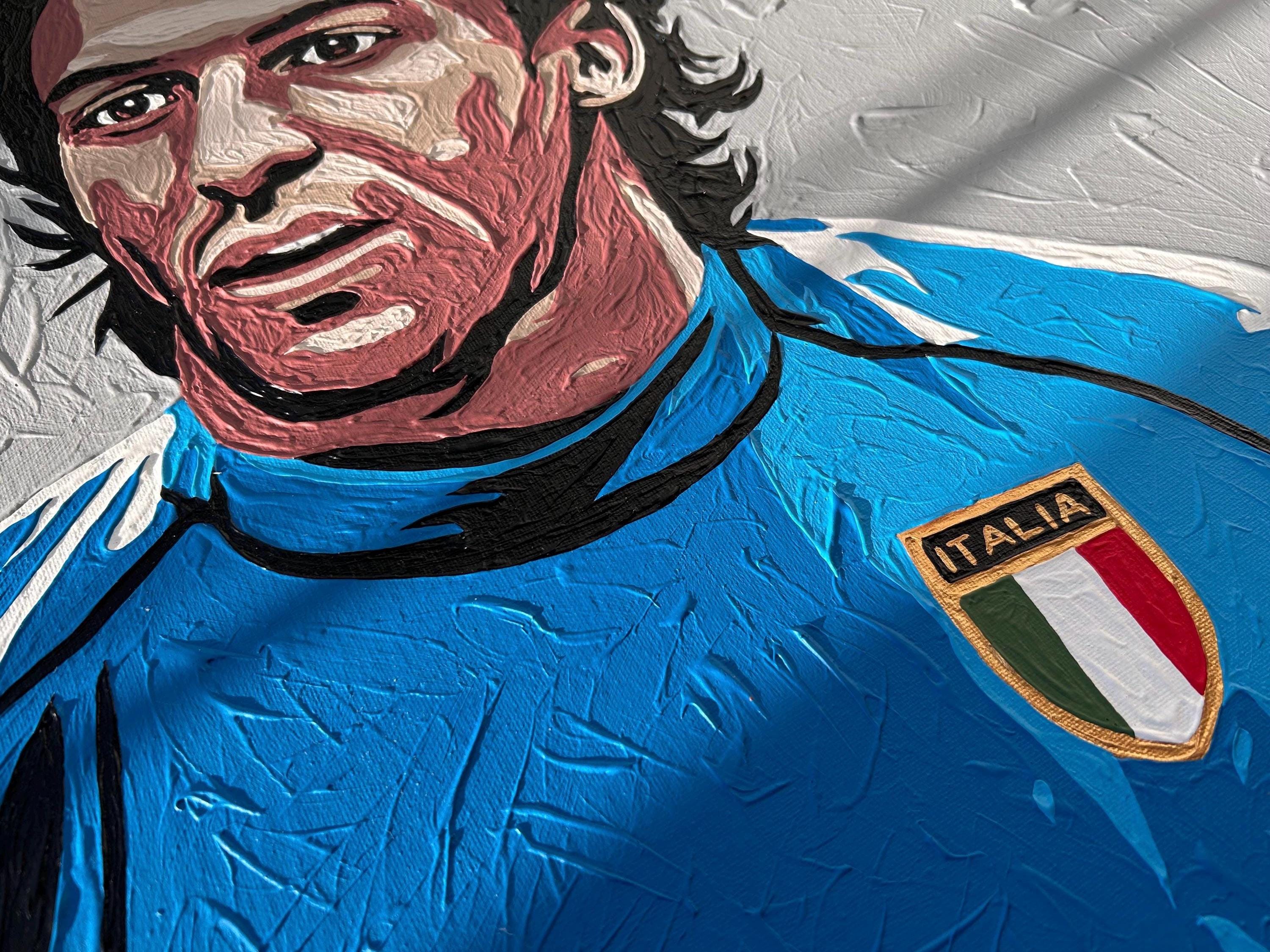 ALESSANDRO DEL PIERO Italy Euro 2000 Portrait Painting Football Soccer ...