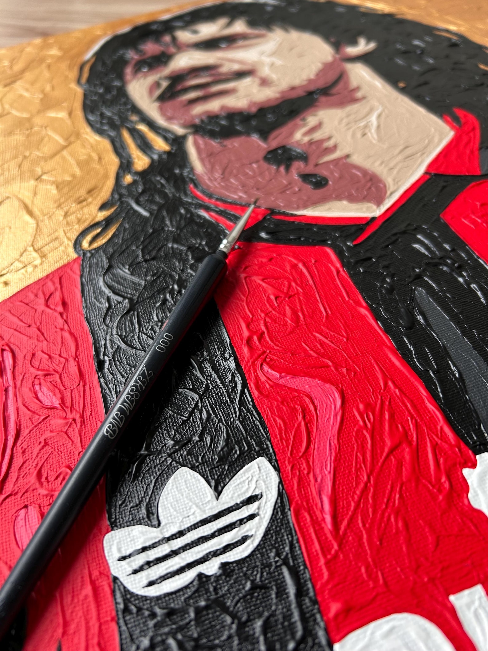 Ruud Gullit AC Milan Portrait Painting: Original Football Art (50 X 40 ...