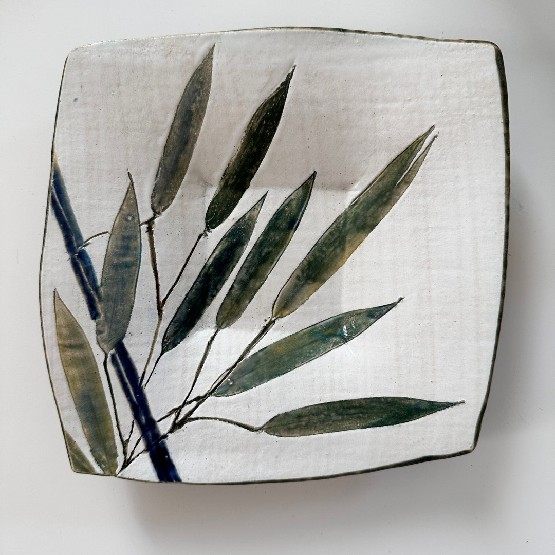 Three Wheel Studio Ceramic Bamboo Plate by Dwo Wen Chen - Etsy