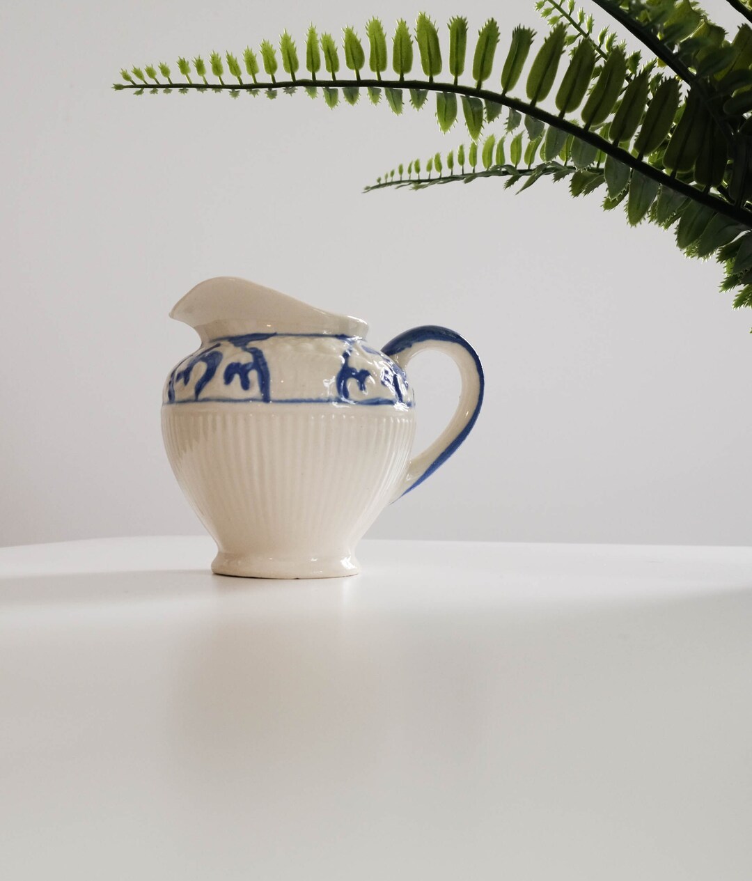 Pitcher | Vintage Blue White Small Pitcher | Japan 3.5" X 4.25" - Etsy