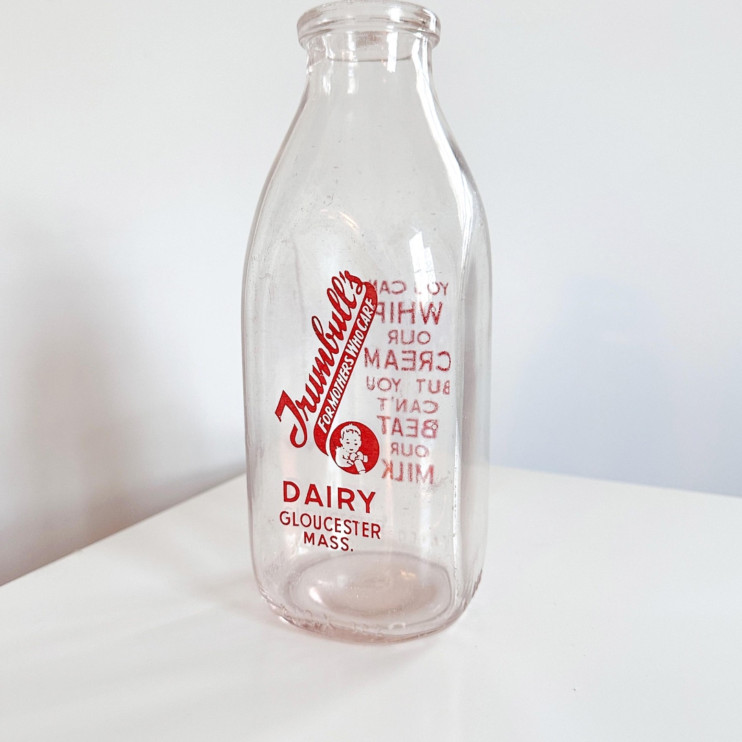Vintage Trumbull's Dairy Milk Bottle – Gloucester, MA - Etsy
