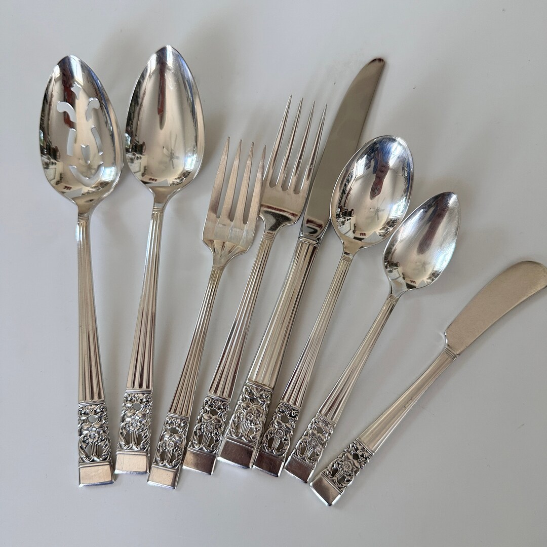 Vintage Oneida Coronation Community Silver Plate Flatware - Art Deco ...