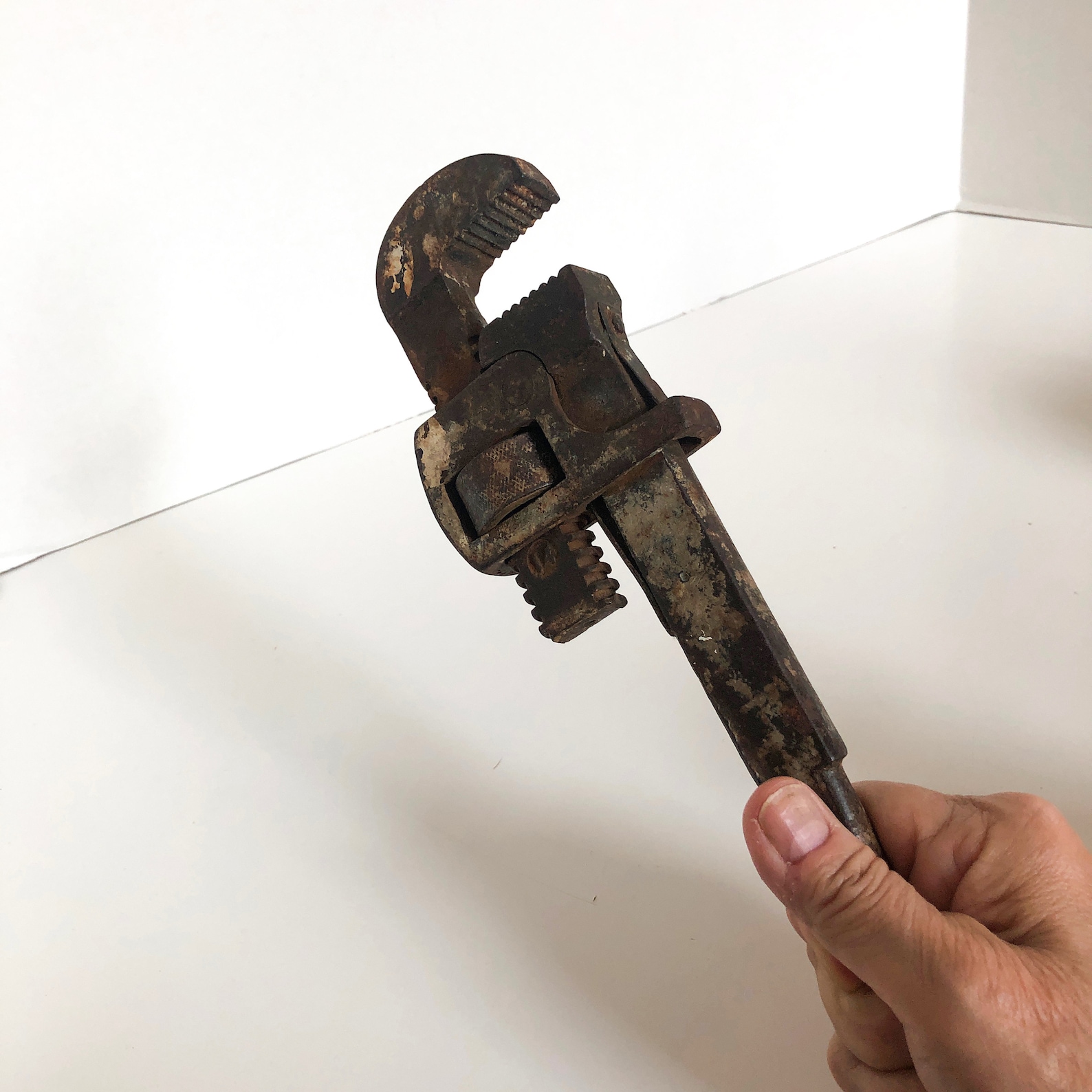 Vintage Pipe Wrench Old Monkey Wrench Rusty and Worn | Etsy