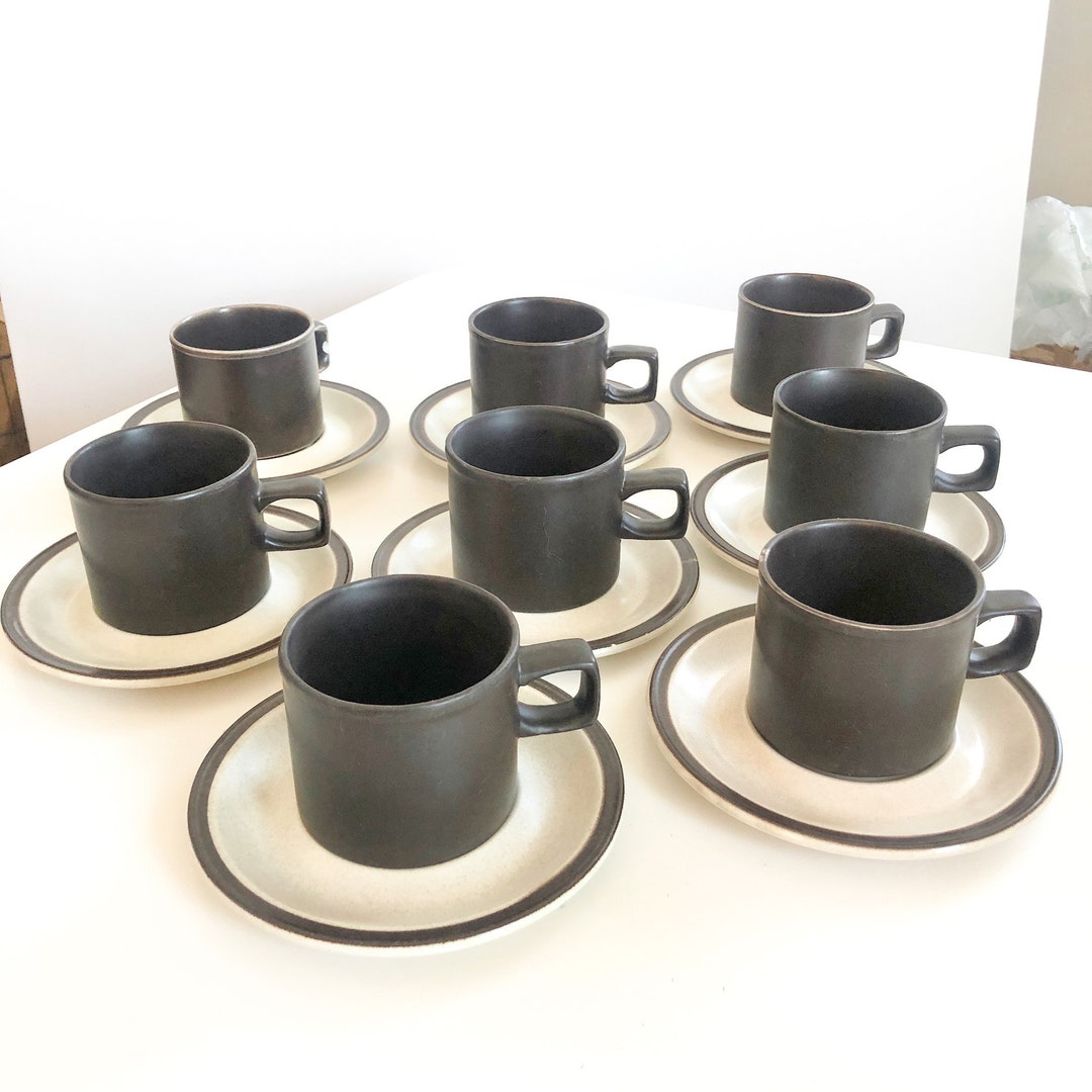 Vintage Doverstone England | Set of Eight Cups and Saucers - Etsy