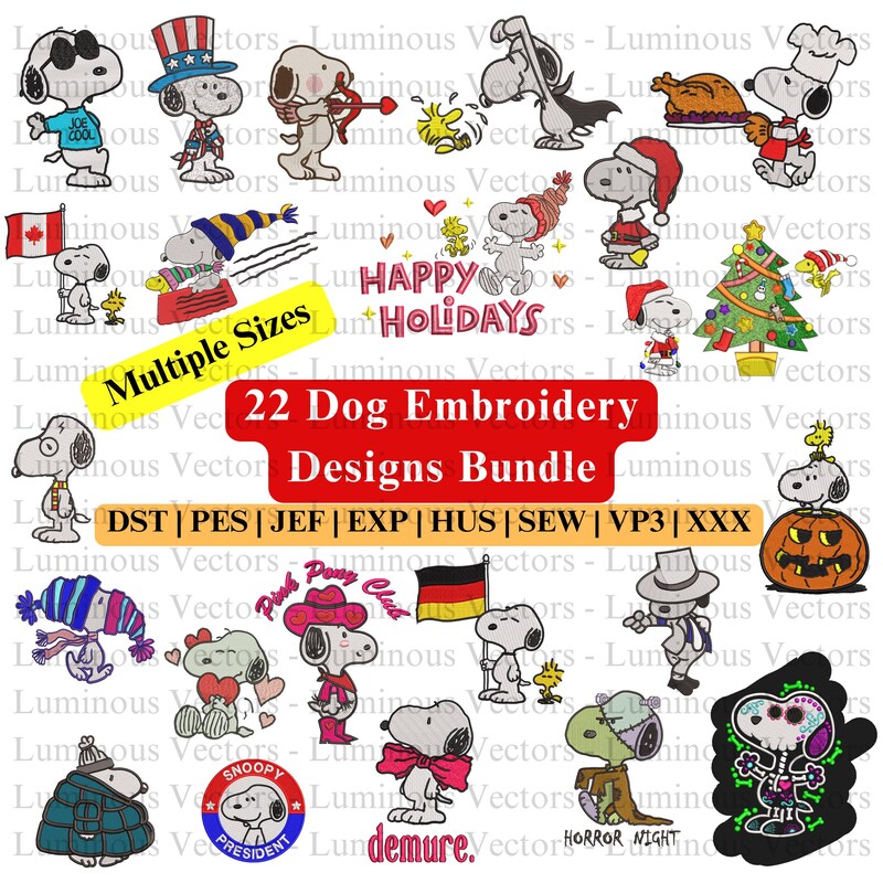 Snoopy Embroidery - Etsy