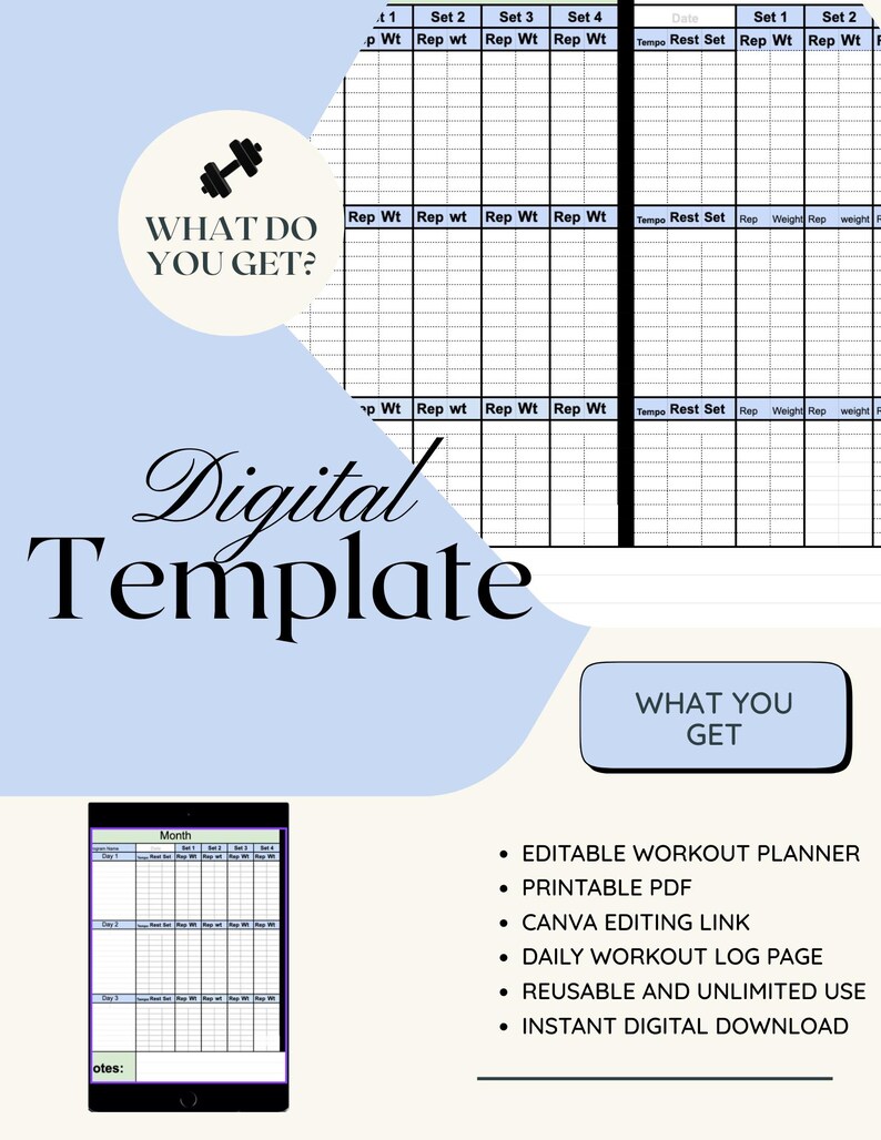 30-day Workout Challenge | Printable Workout Planner for Women ...