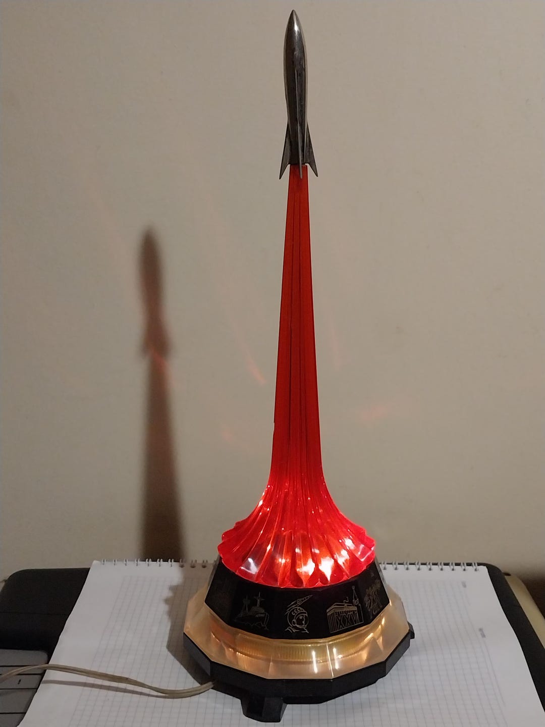 Vintage 1960s Soviet Space Rocket Lamp, Cosmonautics Decor - Etsy