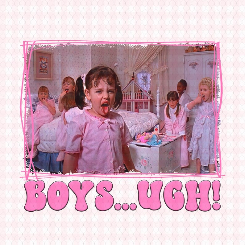 Girls Ugh Boys Ugh PNG, 90's Movie, Retro Valentines Png, Hippie Groovy ...