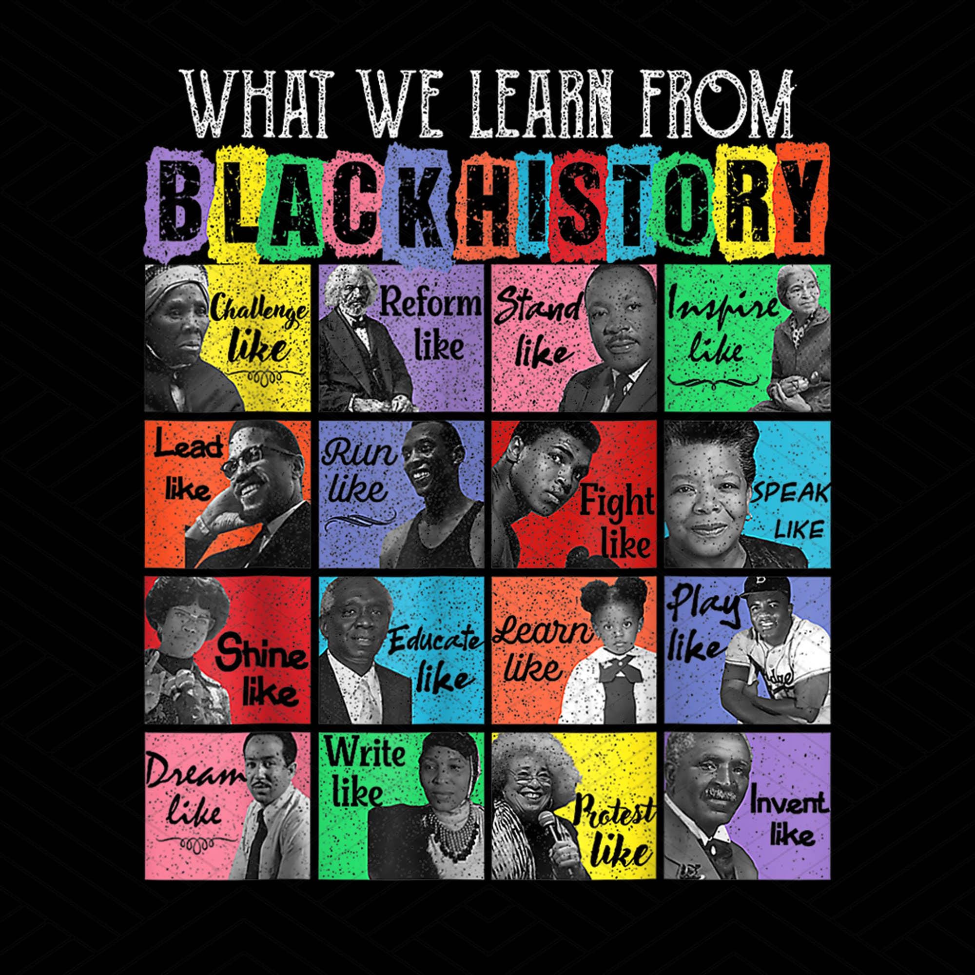 What We Learn From Black History Png, Black History Png, Afro Black ...
