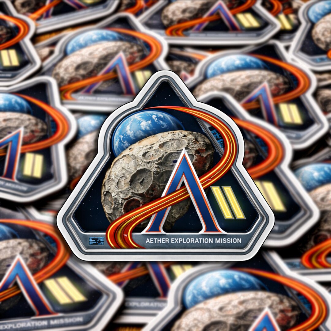 Artemis II Mission Pach Sticker, NASA Retro Space Logo, Waterproof ...