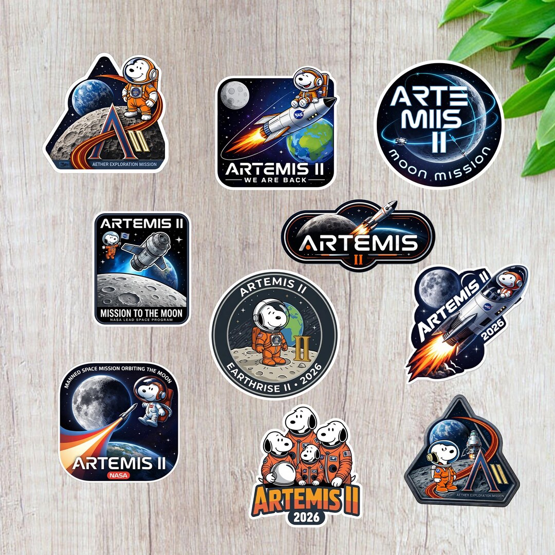 NASA Artemis II Mission Pach Stickers (pack of 10) - Etsy