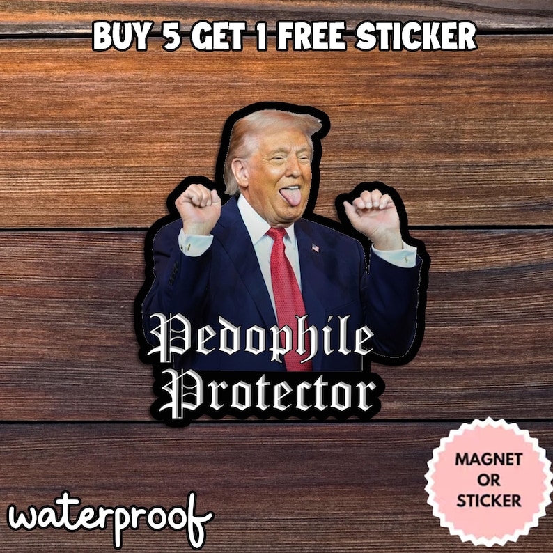 Anti-trump Middle Finger Sticker, Political Humor, Waterproof - Etsy
