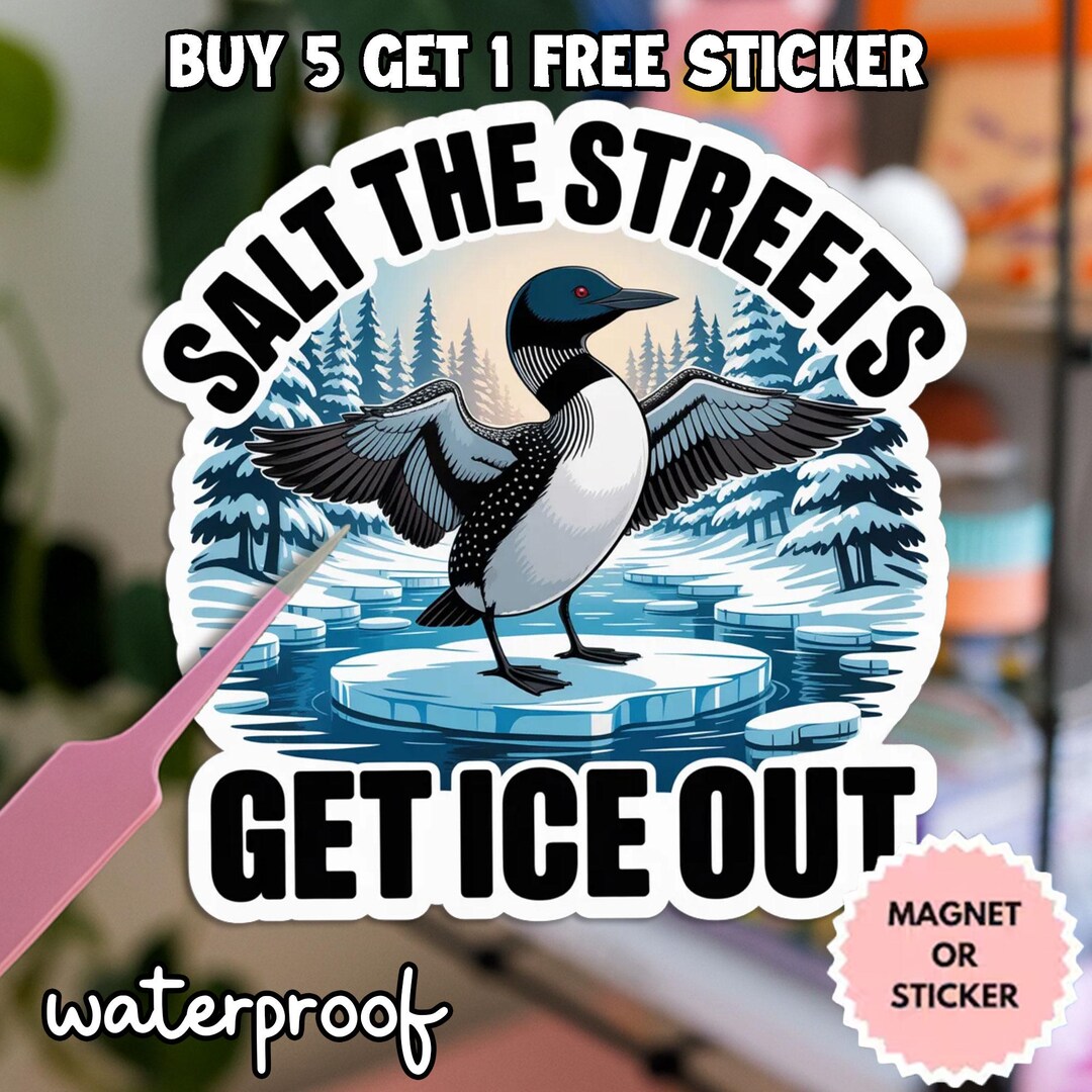 Minnesota Loon Anti-ice Sticker, Political Activism Decal, Waterproof ...
