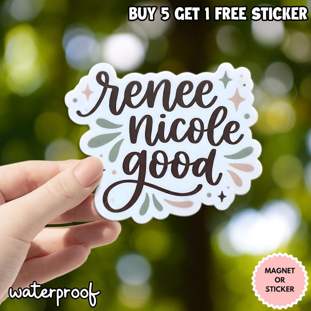 Renee Nicole Good Waterproof Sticker, Minneapolis Protest Memorial ...