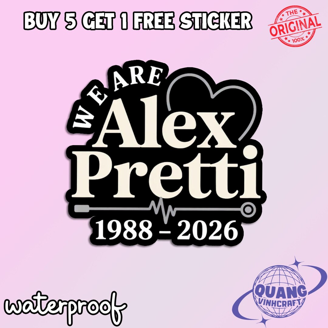 Alex Pretti Memorial Sticker, Remembrance Gift, Waterproof Decal - Etsy UK