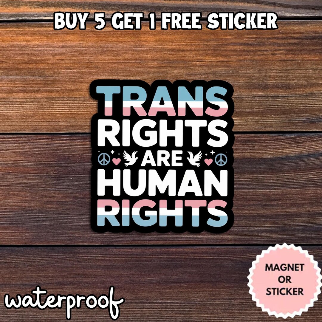 Train Rights Are Human Rights Sticker/magnet, Radicalized by Basic ...