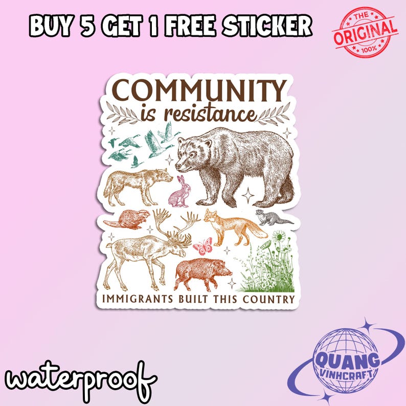 Anti ICE Community is Resistance Sticker/ Magnet Anti Trump Wildlife ...