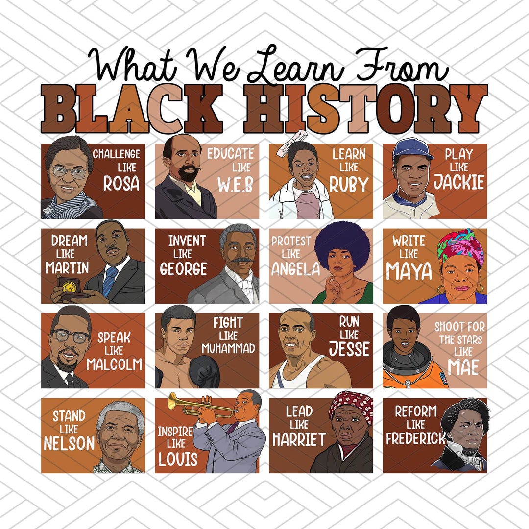 What We Learn From Black History Png, Black History Png, Afro Black ...