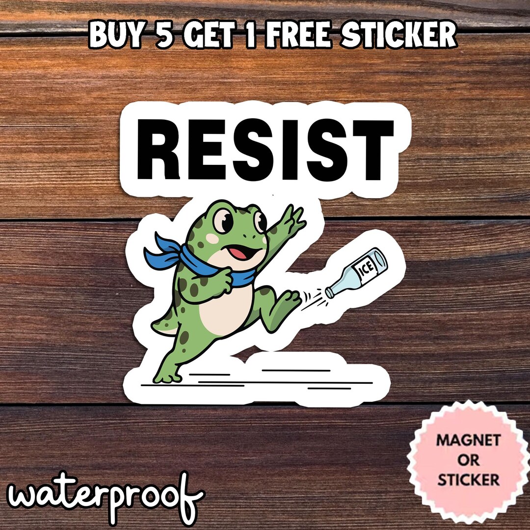 Portland Frog Resist Sticker, Anti-trump Activist Magnet, Anti-fascist ...