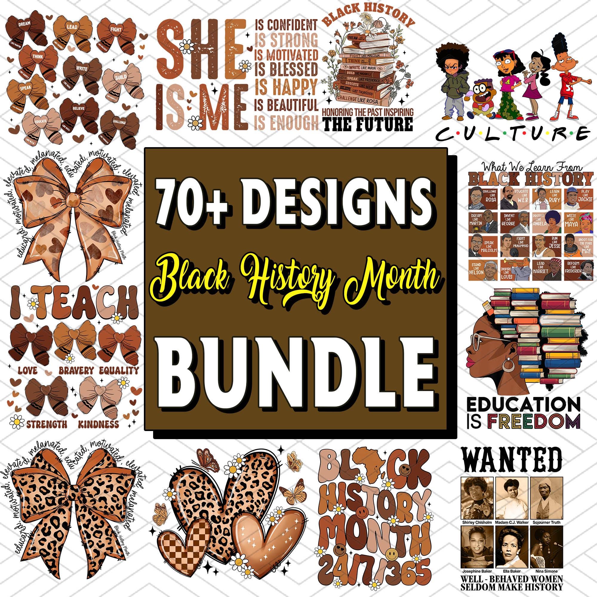 70+ Black History Month Png Bundle, Juneteenth Png Bundle, Black People ...